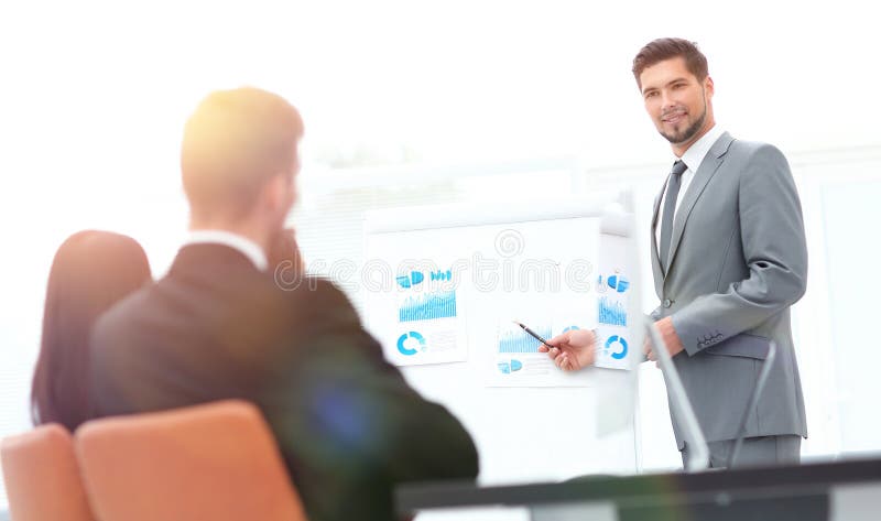 Business Man Making a Presentation in the Office. Stock Photo - Image ...