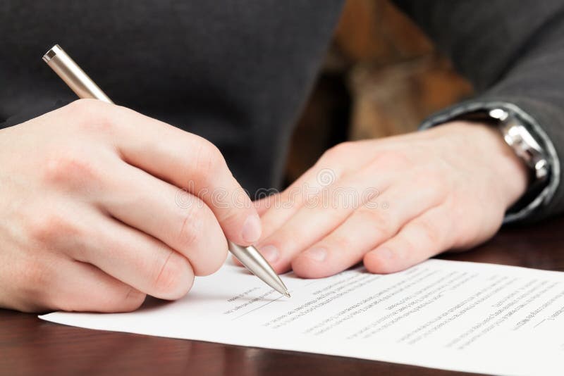 Signing Contract stock photo. Image of paper, agreement - 13507064