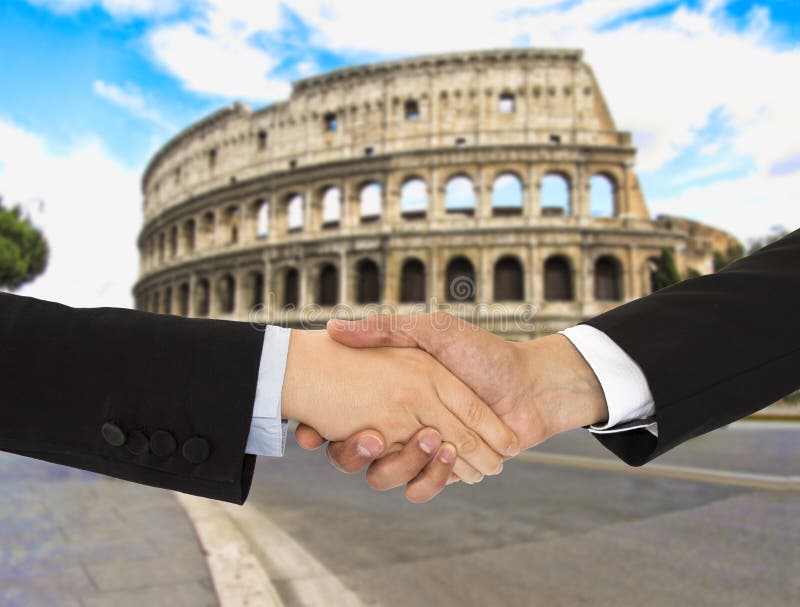 Business men in Rome stock photo. Image of agreement - 39776588