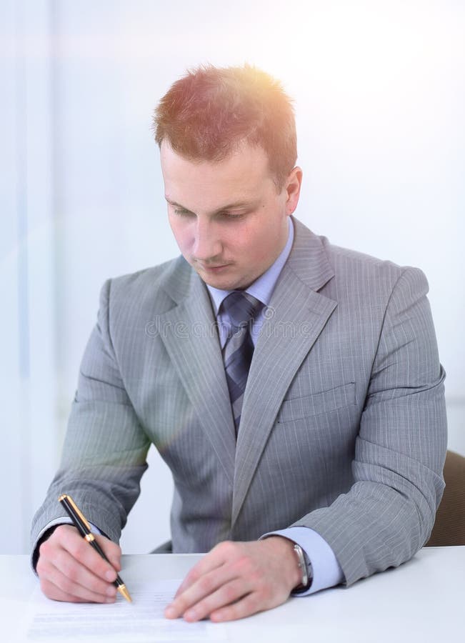 Business Men Signed the Document Stock Photo - Image of confident ...