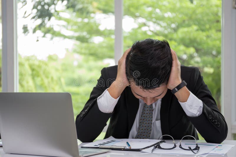 Business Men are Stressed with Work. Stock Image - Image of fail ...