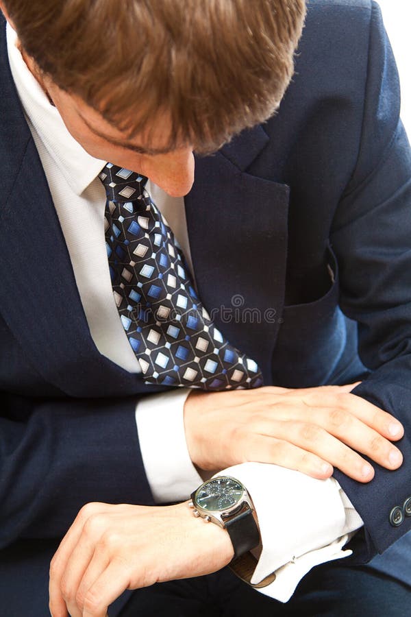 Business Men Watching Him Clock Stock Image - Image of background ...