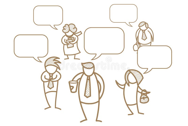 Continuous Line Drawing of Man and Woman Having Conversation with ...