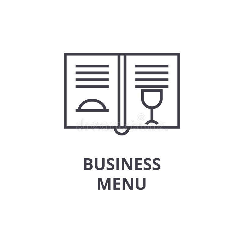 Business Menu Line Icon, Outline Sign, Linear Symbol, Vector, Flat ...