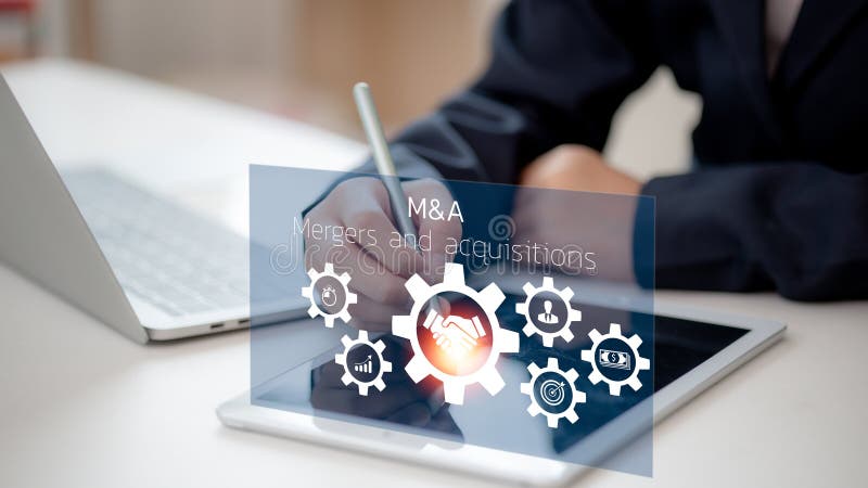 Business Mergers and Acquisitions Concept. Share Acquisition, Asset ...