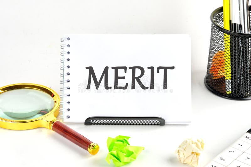 Business and Merit Concept. Copy Space. Merit Symbol Stock Illustration ...