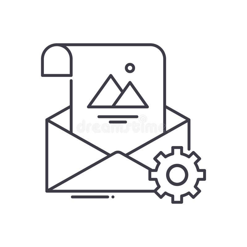 Business Message Icon, Linear Isolated Illustration, Thin Line Vector ...