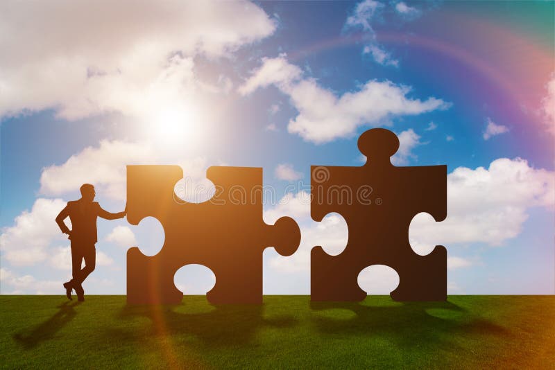 Pushing Puzzle Partnership Sun Stock Photos - Free & Royalty-Free Stock ...