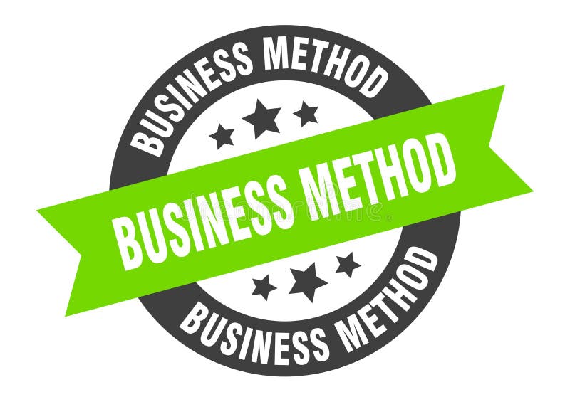 Business Method Sign. Business Method Round Ribbon Sticker Stock Vector ...