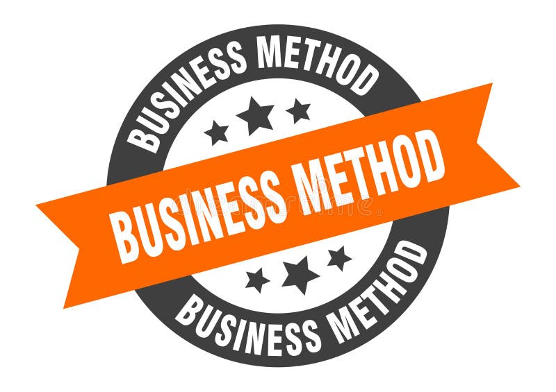 Business Method Sign. Business Method Round Ribbon Sticker Stock Vector ...
