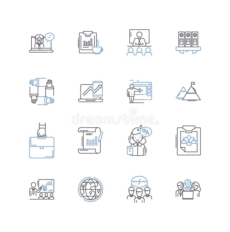 Business Methodology Line Icons Collection. Strategy, Innovate ...
