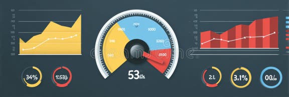 Business Metrics Dashboard Displaying Performance Indicators and ...