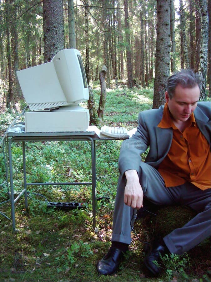 Business-in-middleofnowhere Stock Photo - Image of computer, stylish ...