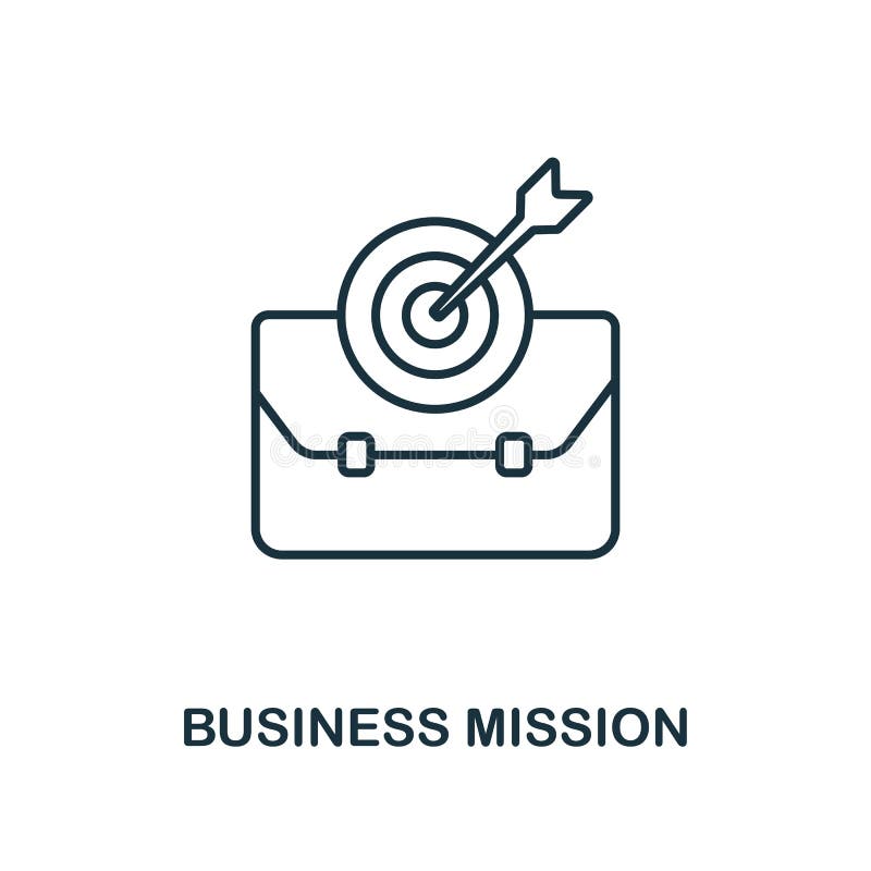 Business Mission Icon. Line Style Element from Business Strategy ...