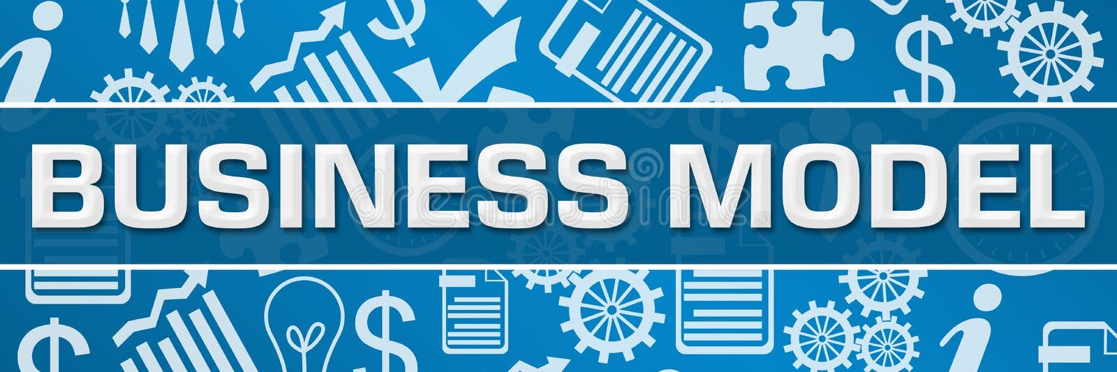 Business Model Blue Random Shapes Symbols Circle Stock Illustration ...