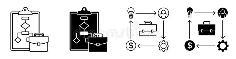 Business model icon vector stock vector. Illustration of management ...