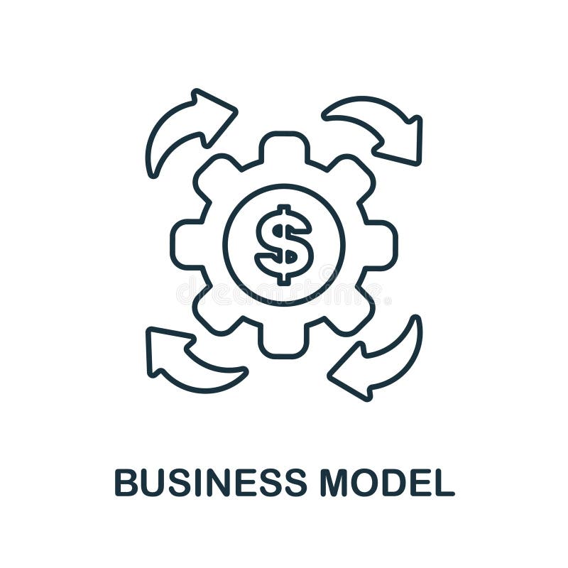 Business Model Icon Business Model Icon From Industry 4.0... Stock