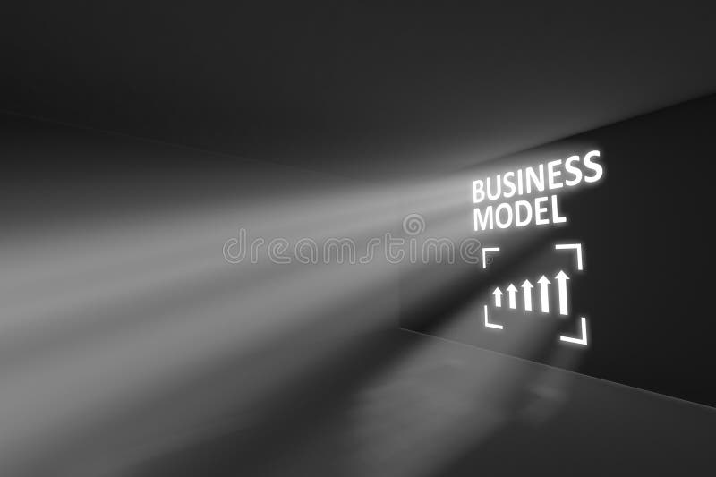 BUSINESS MODEL Rays Volume Light Concept 3d Stock Illustration ...