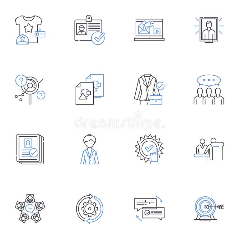 Business Modeling Line Icons Collection. Strategy, Analysis, Planning ...