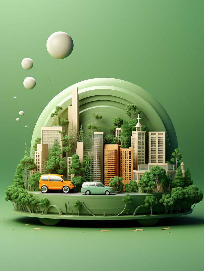 Business Models Driving Sustainable Solutions, Flat Design Front View ...