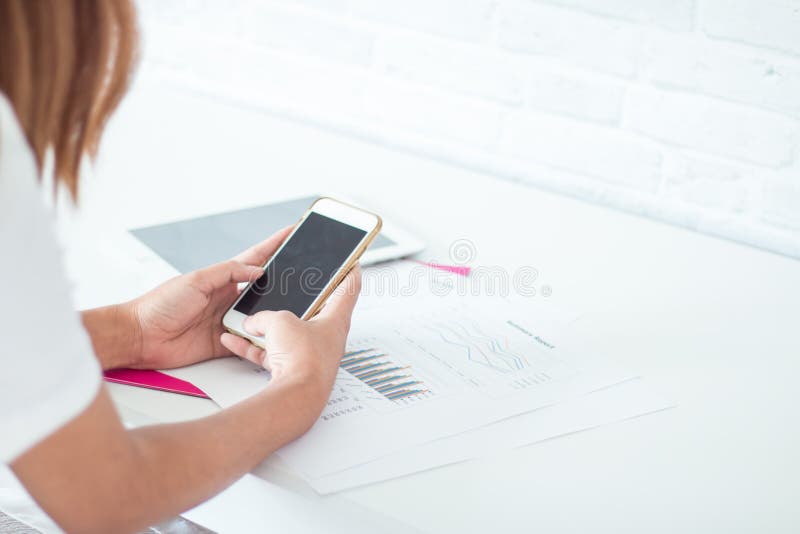 Business Modern Women Using Mobile Stock Image - Image of girl ...