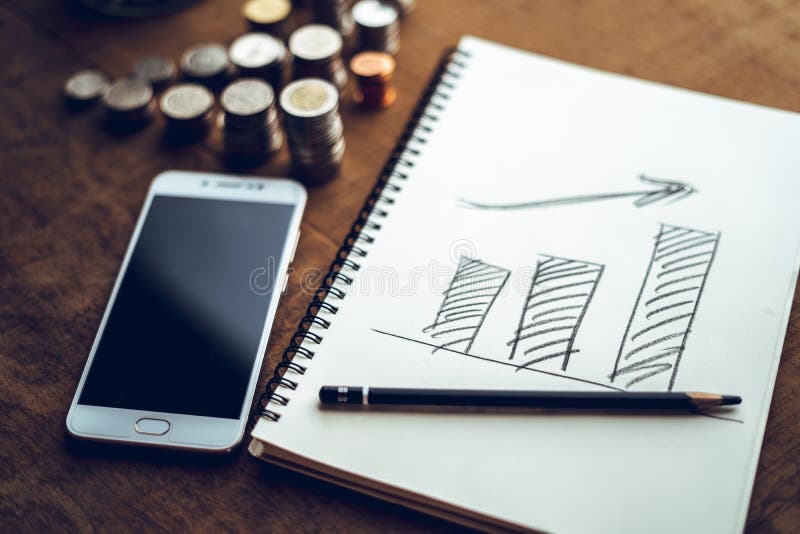 Business Money Growth Working on Project about Business Growth Stock ...