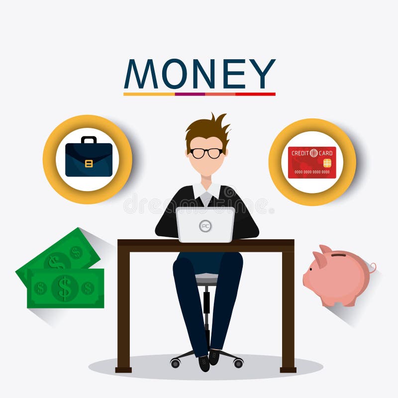 Business, Money and Human Resources Stock Vector - Illustration of ...