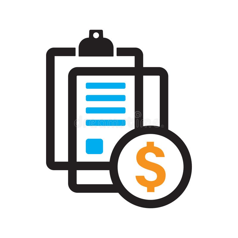 Business money report icon stock vector. Illustration of customer ...