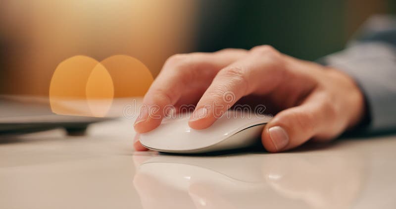 Business, Mouse or Hands in Night Office for Online, Planning and ...