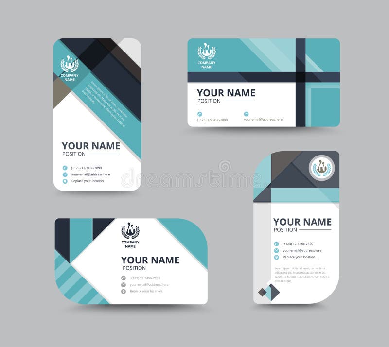Business Contact Card Template Design. Vector Stock Stock Vector ...
