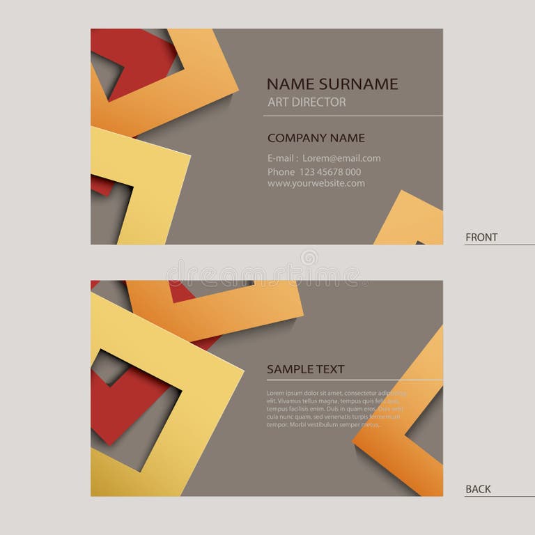 Business Name Card Template Stock Vector - Illustration of name, modern ...