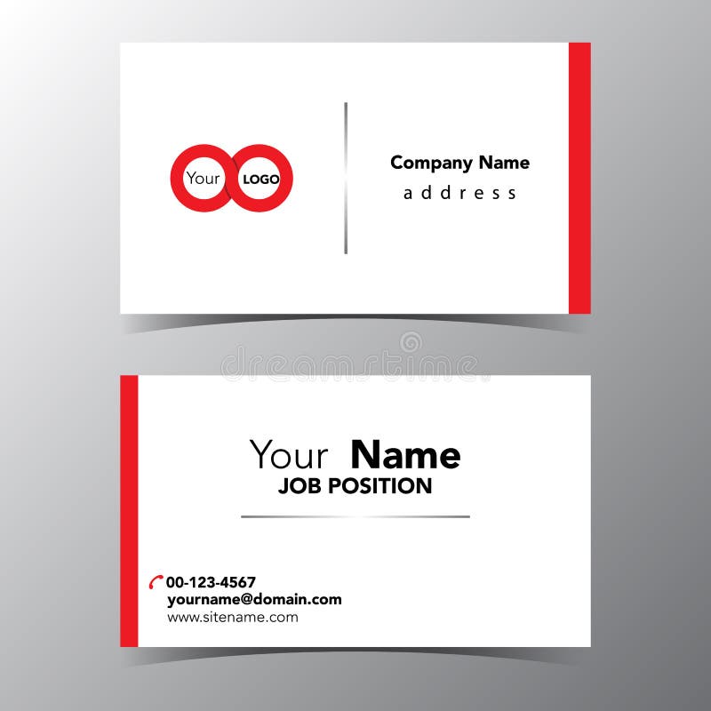 Business Name Card Template Vector Illustration Eps 10 Stock Vector ...