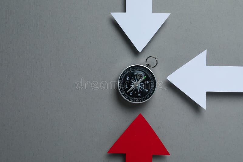 Business Navigate Concept with Compass and Arrows Stock Image - Image ...