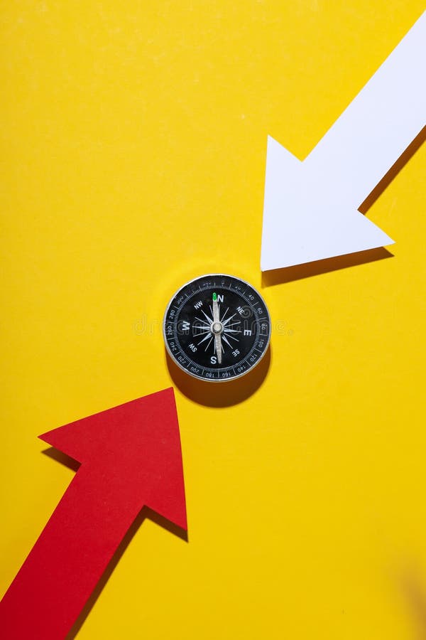 Business Navigate Concept with Compass and Arrows Stock Photo - Image ...