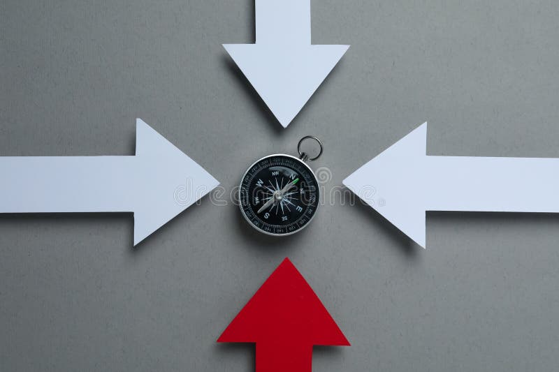 Business Navigate Concept with Compass and Arrows Stock Image - Image ...