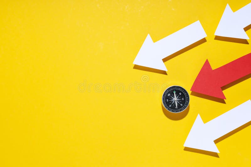 Business Navigate Concept with Compass and Arrows Stock Image - Image ...