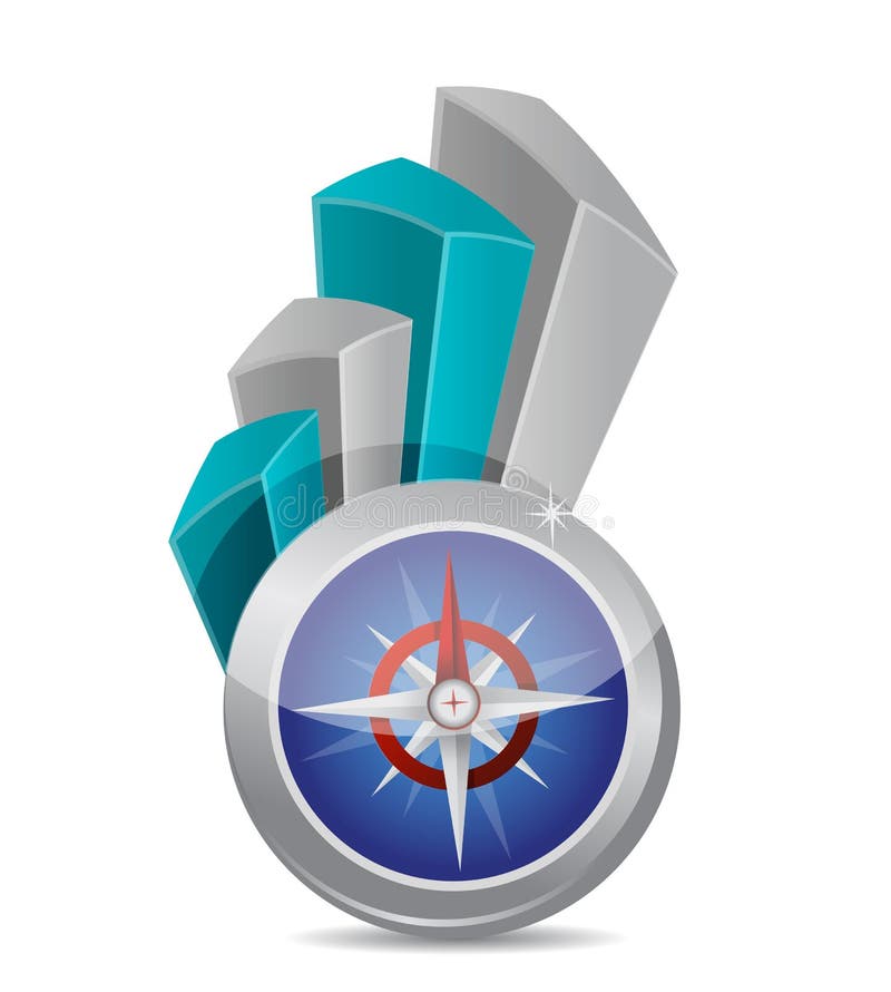 Financial Aid Compass Sign Concept Stock Illustration - Illustration of ...