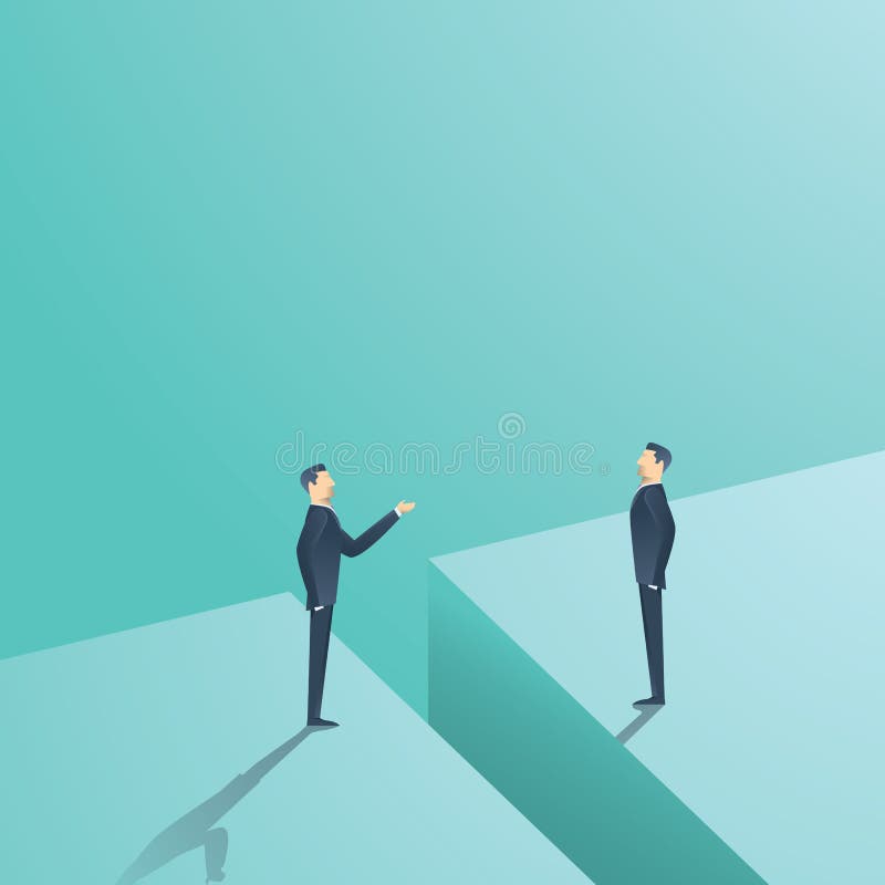 Business Negotiation or Communication Vector Concept. Two Man Having ...