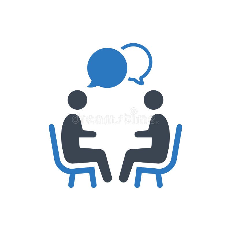 Business negotiation icon stock vector. Illustration of discussion ...