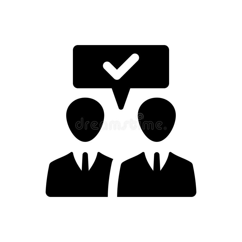 Business negotiation icon stock vector. Illustration of interview ...