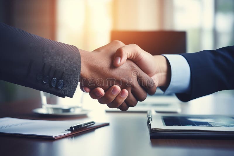 Business Negotiations in Progress during a Meeting at a Modern Office ...