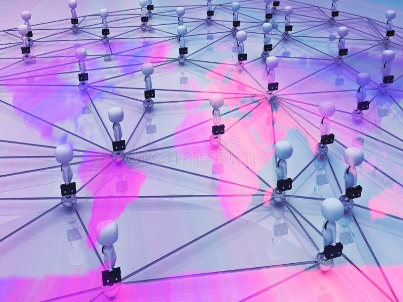 Business Process 3D on Blue Background Stock Illustration ...