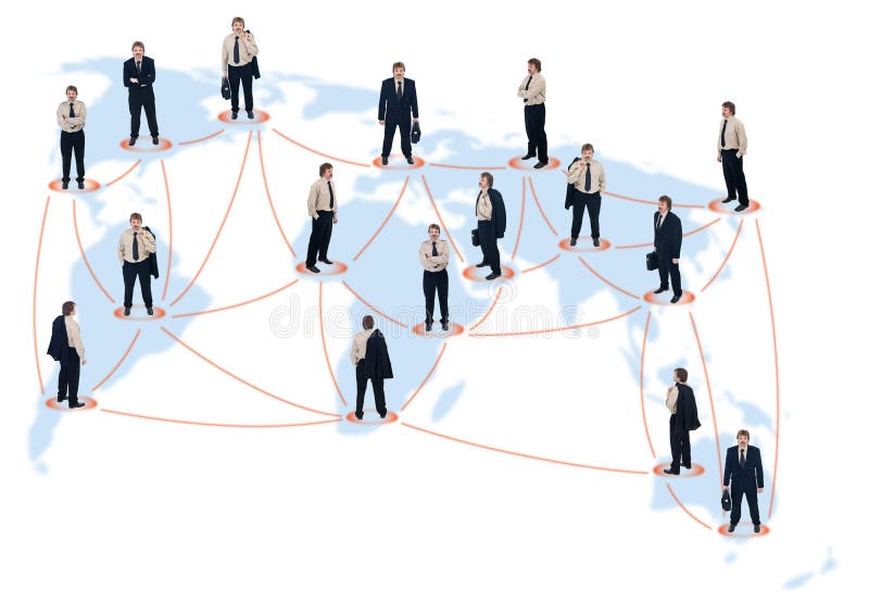 Connect Business People Network Connections Stock Vector - Illustration ...