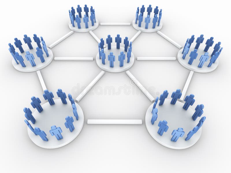 Business network stock illustration. Illustration of blue - 5725588