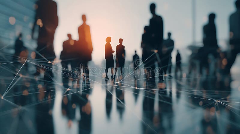 Business Network Communication with Abstract Geometric Pattern and ...