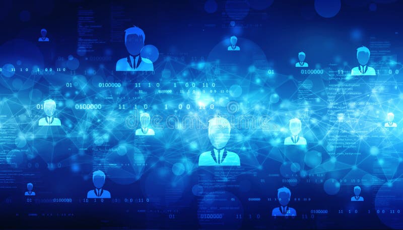 Business Network Concept Background, Digital Abstract Technology ...