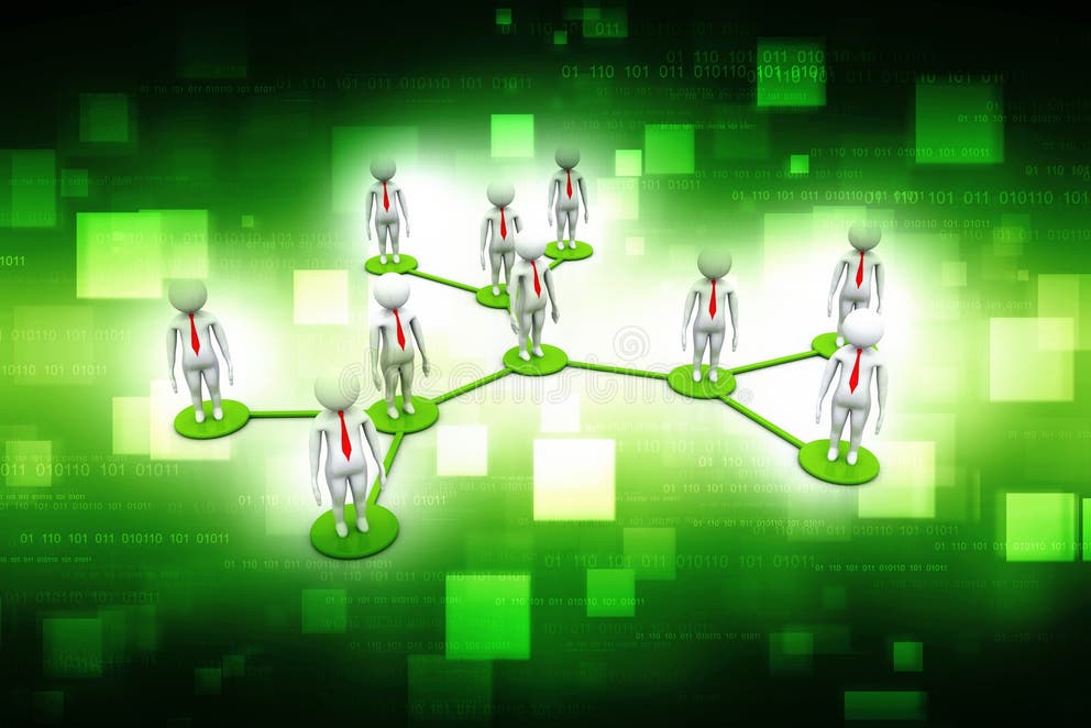 Business Network Concept. 3d Rendering Stock Illustration - Illustration of ideas, community ...