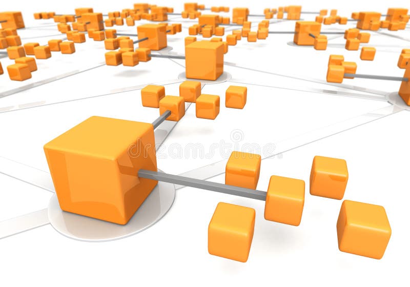 Business Network Concept Marco Effect Stock Illustration - Illustration ...