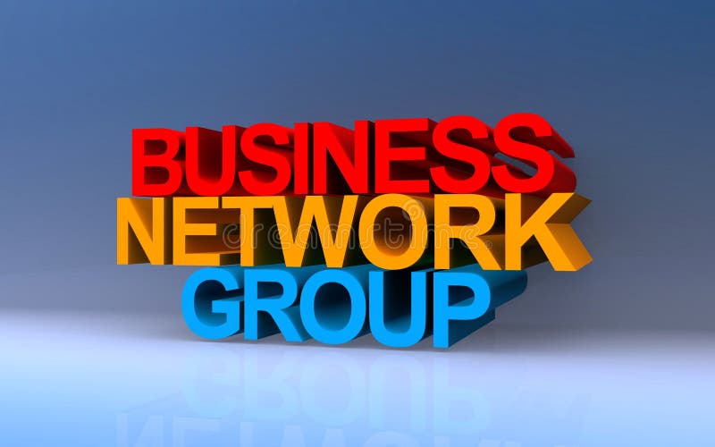 Business Network Group on Blue Stock Illustration - Illustration of ...