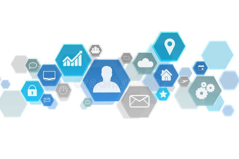 Business Network Interface Displayed on a Color Ackground Stock Photo ...